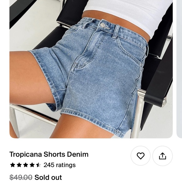 Princess Polly | Shorts | Princess Polly Blue Jean Shorts Highwaisted ...